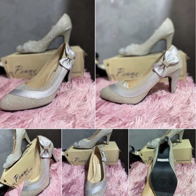 Penne A666 รองเท้าส้นสูงหัวแลม รองเท้ารัดส้น รองเท้าแฟชั่นผู้หญิง ...