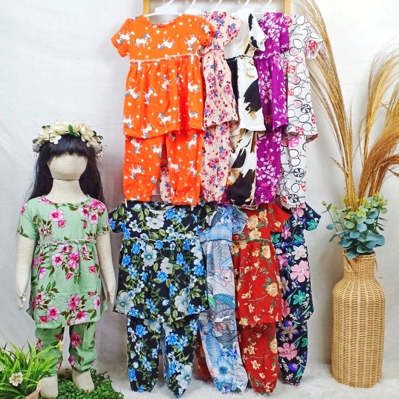 ชุดเสื้อผ้าฝ้าย RANIA One Set RAYON สําหรับเด็กอายุ 1-4 ปี ...