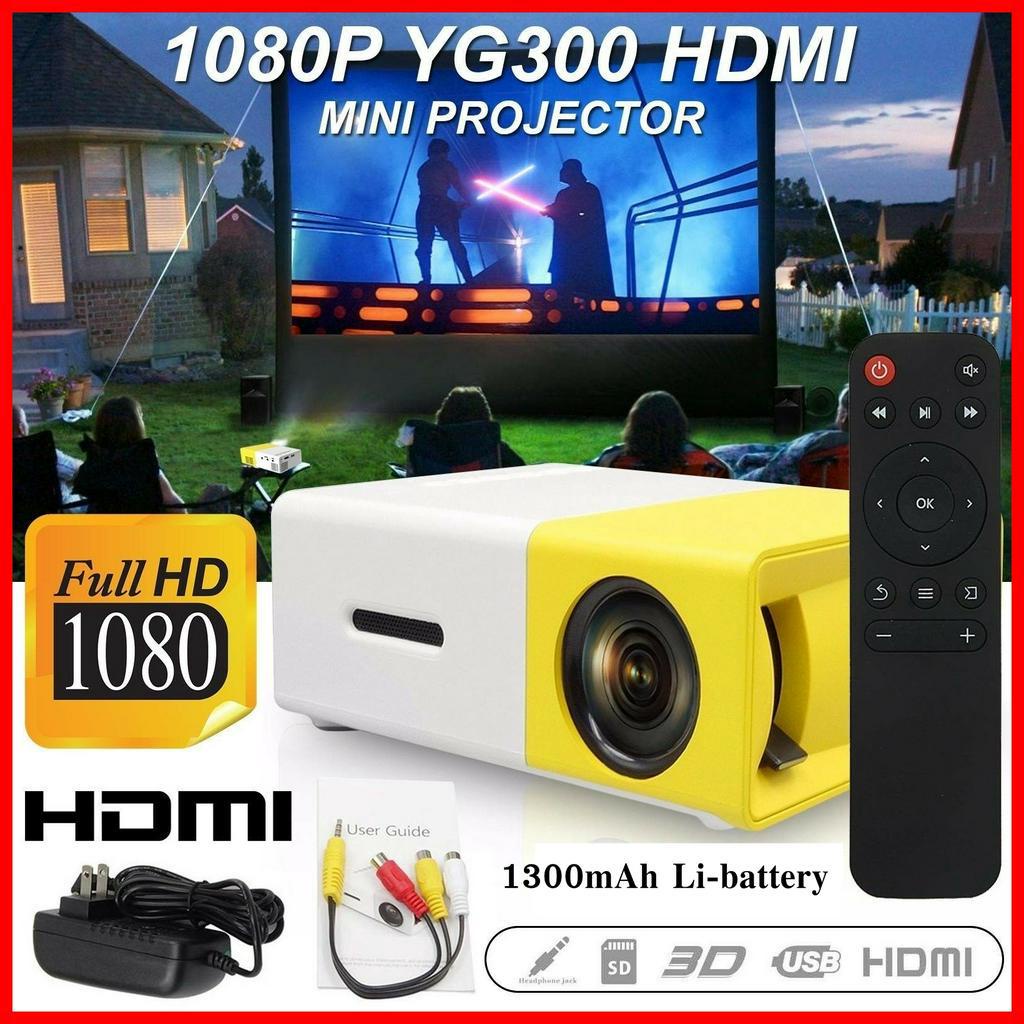 โปรเจคเตอร์ Newest Mini LED Projector Home Theater รุ่น YG300 | Shopee ...