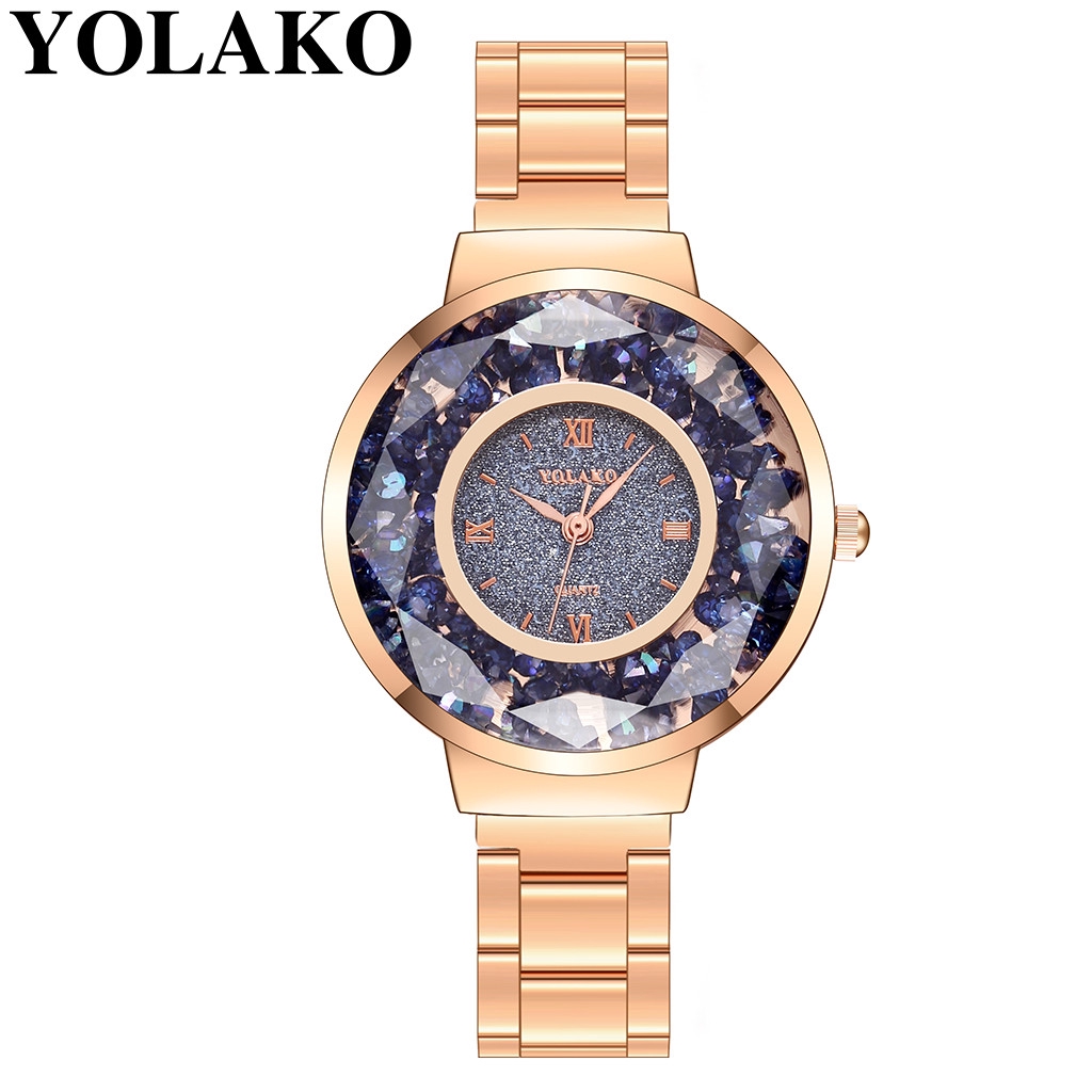 YOLAKO Womens Casual Quartz Stainless Steel Band Watch Analog ...