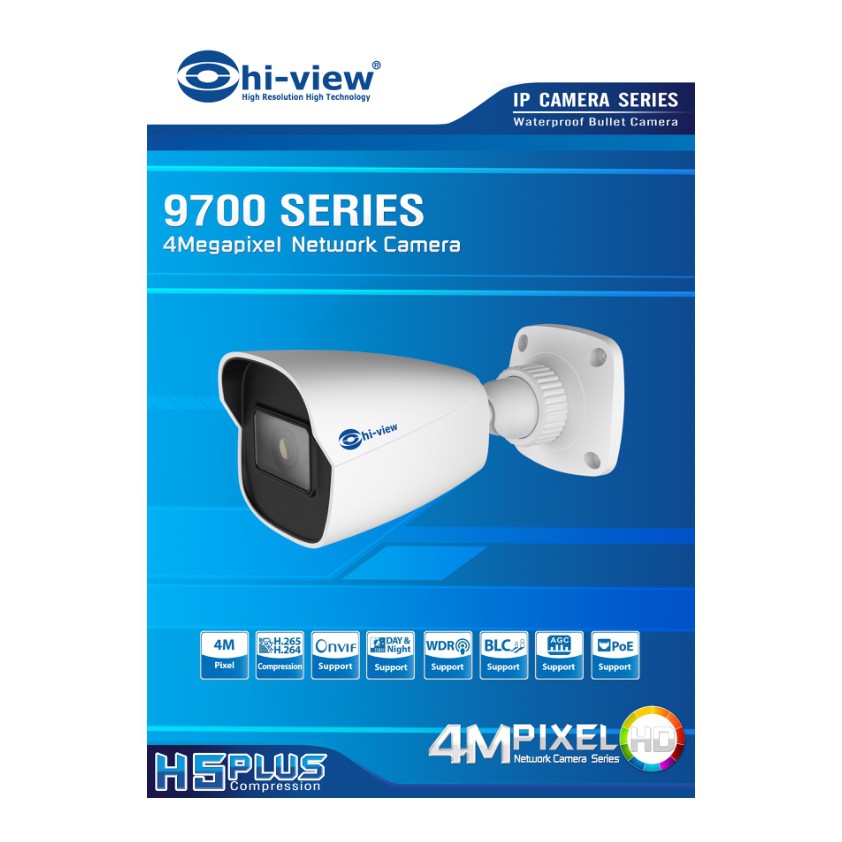 Hi-view ชุดกล้องวงจรปิด Bullet IP Camera 4MP รุ่น HP-97B40PE (8ตัว) NVR ...