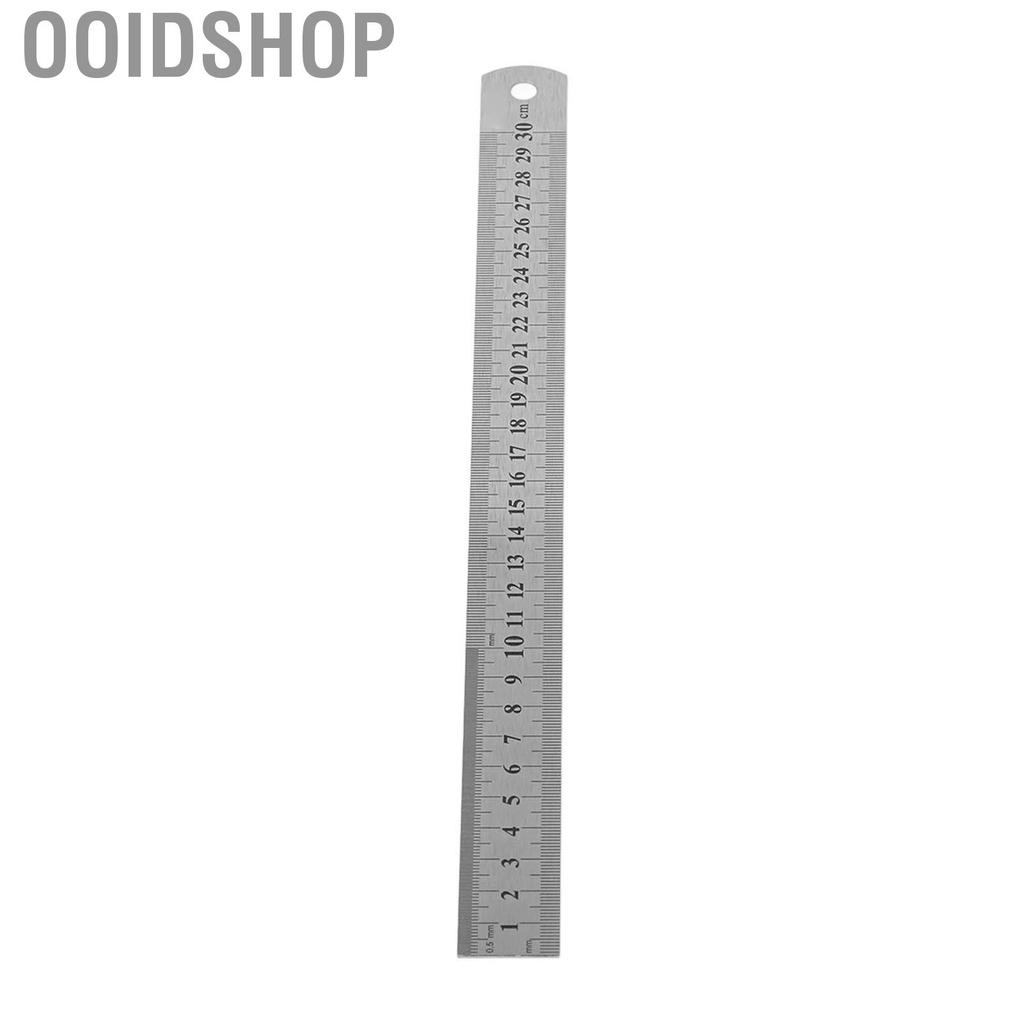 Ooidshop 30cm Ruler Measurable Length Clear Scale Accurate Stainless ...