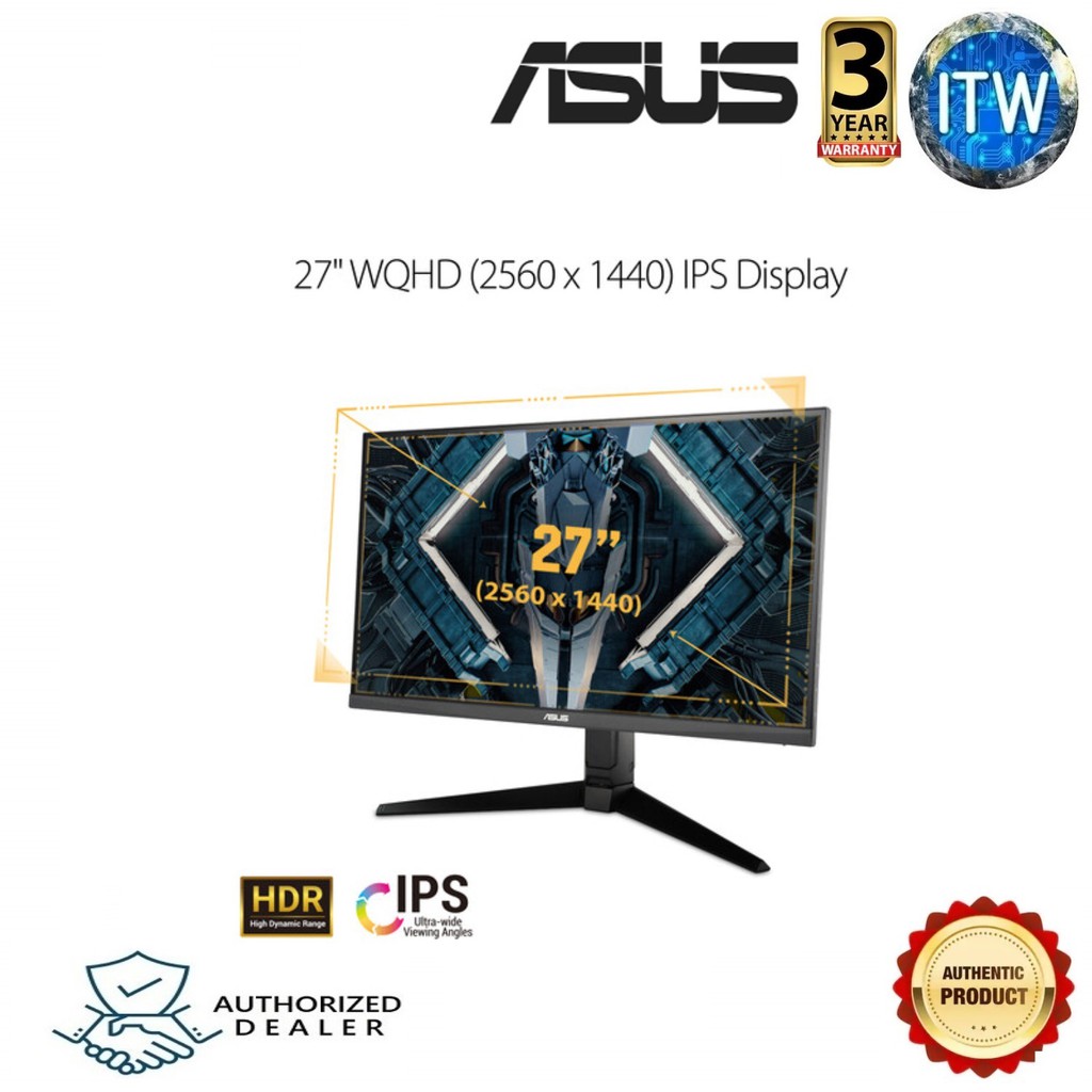 ASUS TUF Gaming VG27AQL1A 27" WQHD IPS170Hz Gaming Monitor QDOD ...