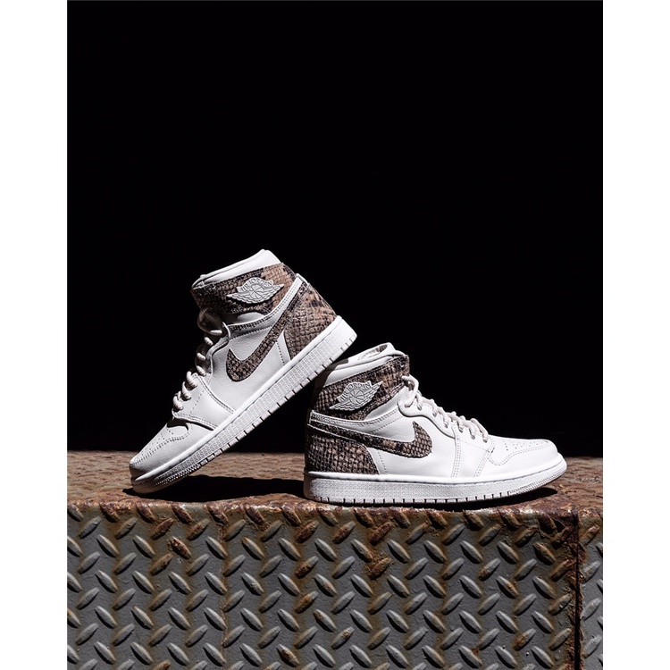 AIR JORDAN 1 Joe1 GS Womens Basketball ShoesAJ1Snakeskin Pattern Black ...