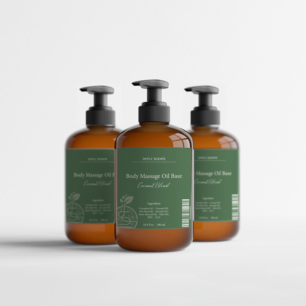 Body massage oil base - Coconut เบสน้ำมันนวด สูตร น้ำมันมะพร้าว 500 ml ...