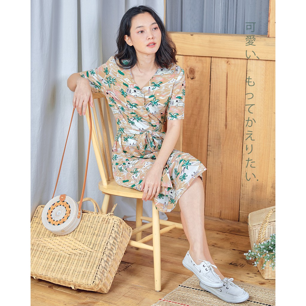 Manami Dress (Brown beach) - foresta.shop - ThaiPick