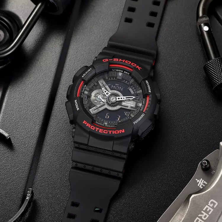 CASIO G-SHOCK GA-110HR-1A นาฬิกาข้อมือผู้ชาย สายเรซิ่น รับประกัน1ปี ของ ...