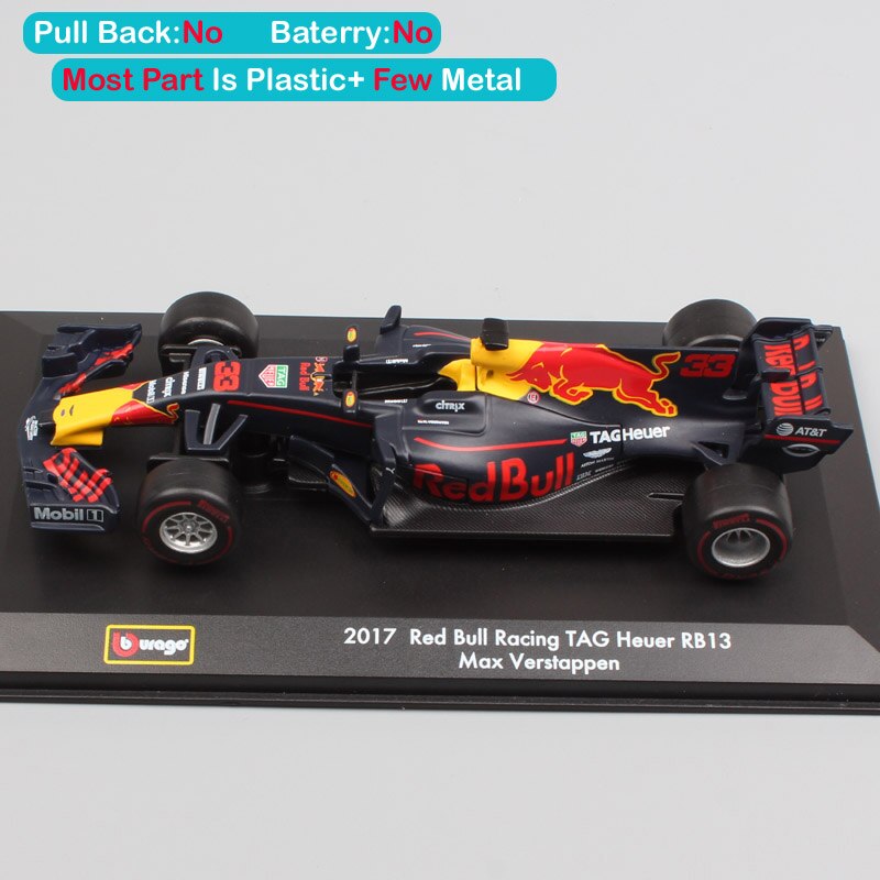 1:32 BBurago Red Bull Racing RB13 No.3 Daniel No.33 racer Diecasts ...
