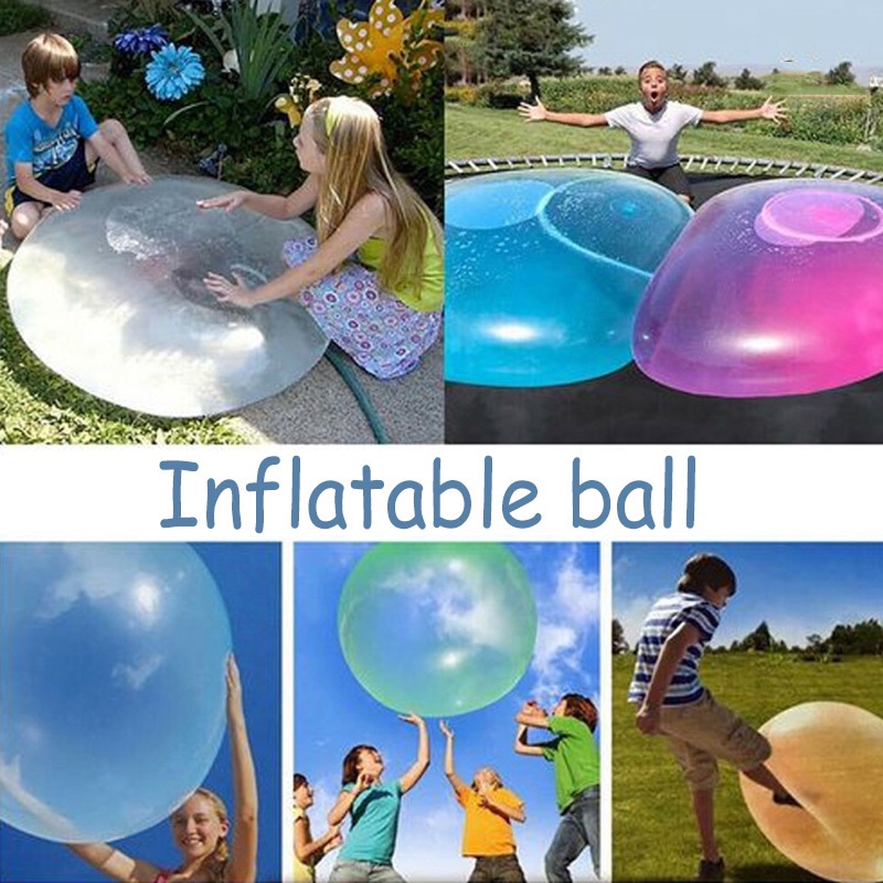 Bubble Ball 80cm ลูกบอลเป่าลม น้ําหนักเบา แบบพกพา ใช้ซ้ําได้ ใช้ง่าย ...