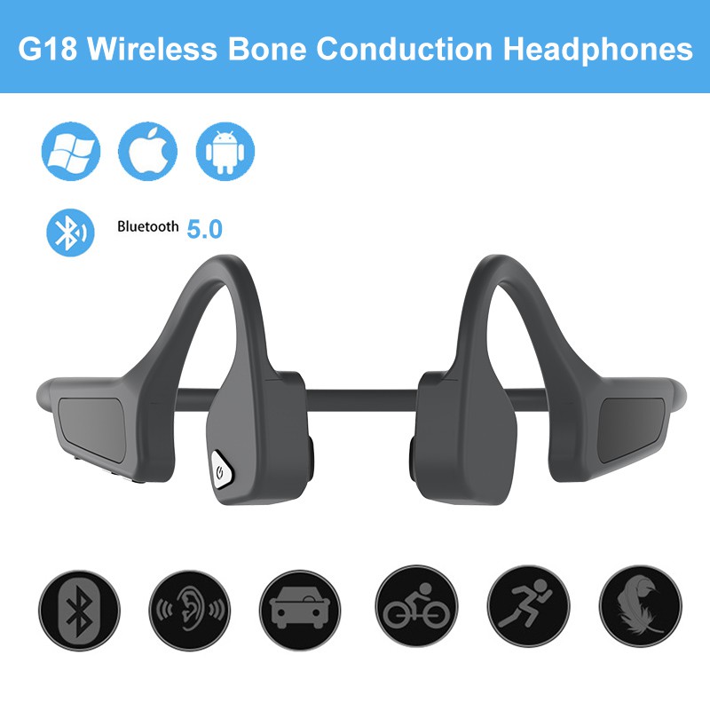 G18 Latest Wireless Bluetooth Bone Conduction Headphone Noise Reduction ...