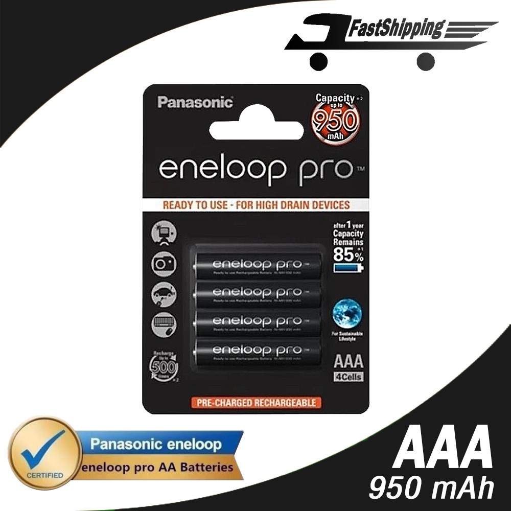 ถ่านชาร์จ Eneloop Pro Rechargeable Battery AAA 950mAh แพ็ค 4 ก้อน ...