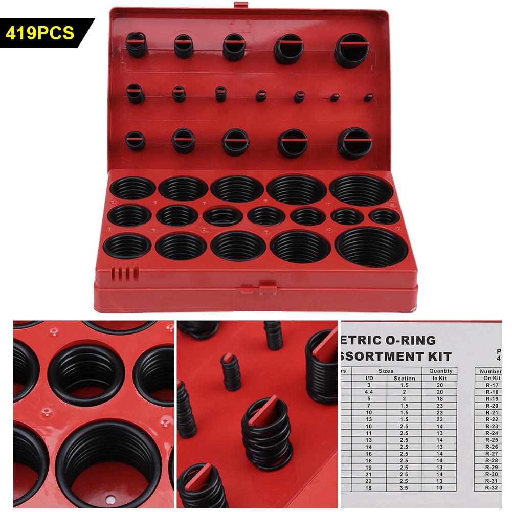 Gasket Kit O Rubber Assortment Set O-ring 419pcs Ring R01-R32 Universal ...