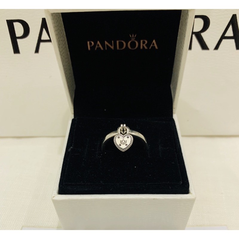 Pandora Heart Shape Padlock Ring size 48 52 60 แท้100 แถมกล่องแหวน ...