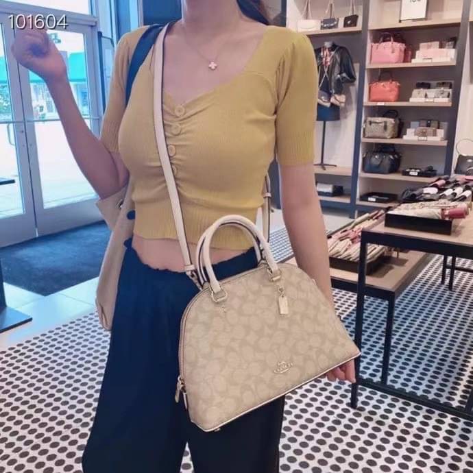 Coach KATY SATCHEL IN SIGNATURE CANVAS (COACH 2558) - hisobag2020 ...