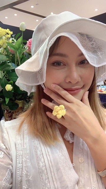 หมวกปีกลูกไม้(baby soft lace hat) - longbrown.hm - ThaiPick