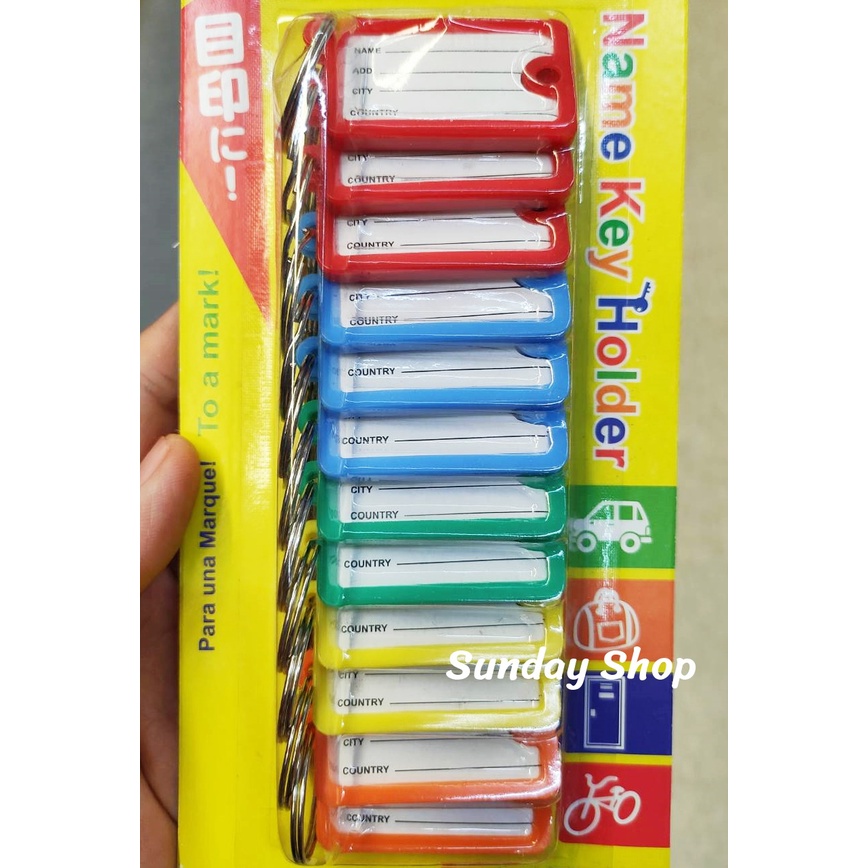 Key Tag Key holder ID Label Key Chain (à¹ à¸žà¹‡à¸„ 12 à¸­à¸±à¸™) à¸„à ...