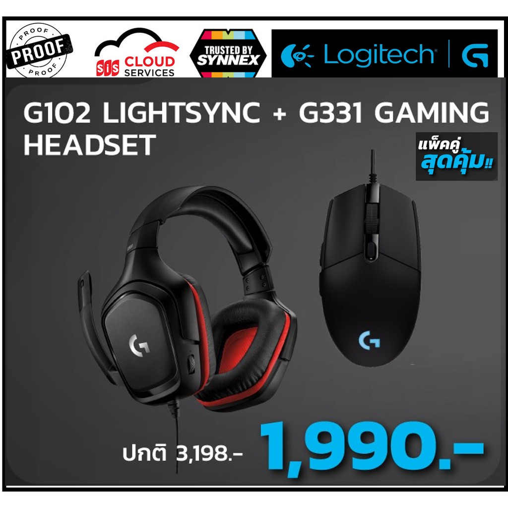 Logitech COMBO GAMING MOUSE G102 GEN2 LIGHTSYNC Logitech G331 Stereo ...