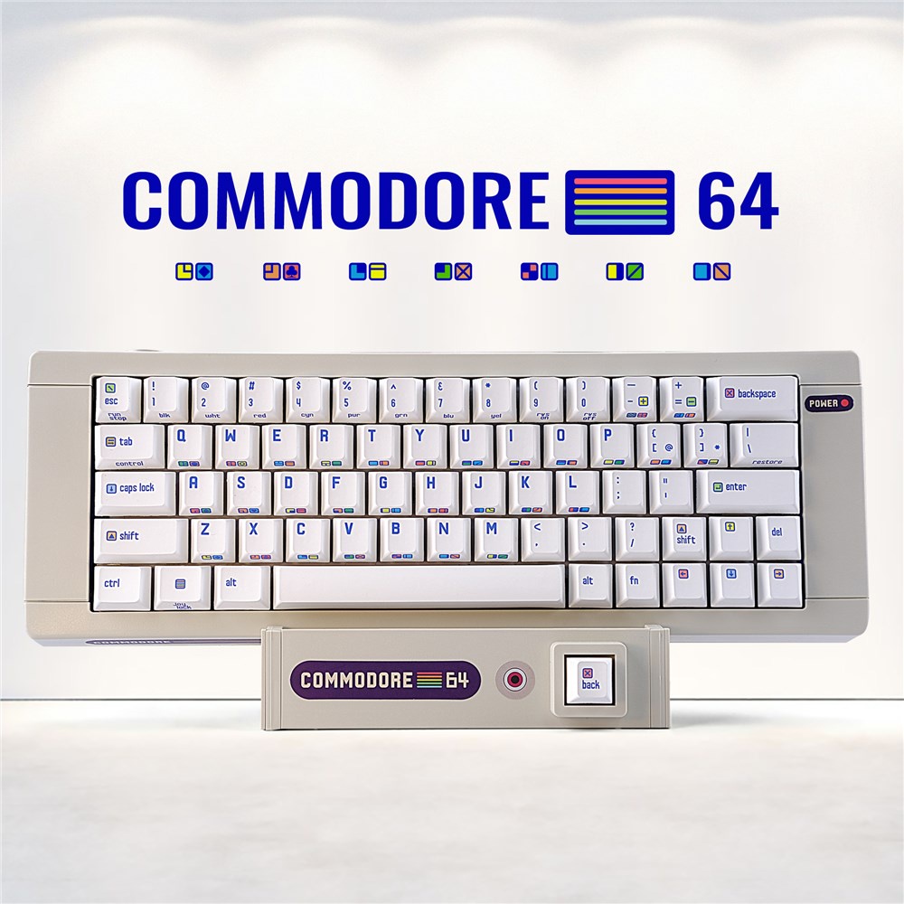 แป้นพิมพ์คอมพิวเตอร์ Commodore 64 C64 Custom Theme Keycaps PBT Dye Sub ...
