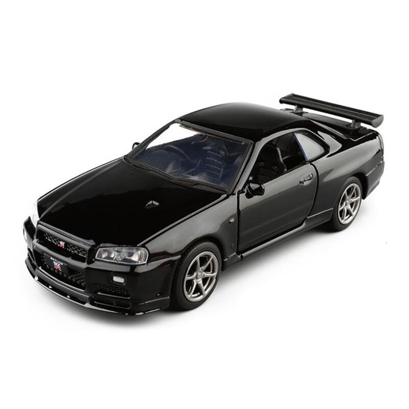 1:36 Alloy Toy Car Vehicle Nissan GTR R34 Sorts Car Metal roduction ...