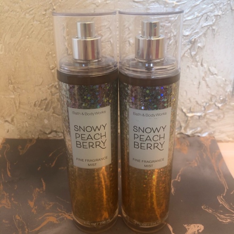 Bath & Body Works SNOWY PEACH BERRY Fine Fragrance Mist 236ml. ของแท้ ...