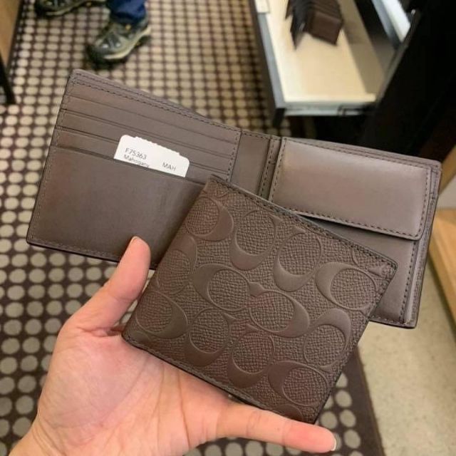 COACH COIN WALLET IN SIGNATURE CANVAS | Shopee Thailand