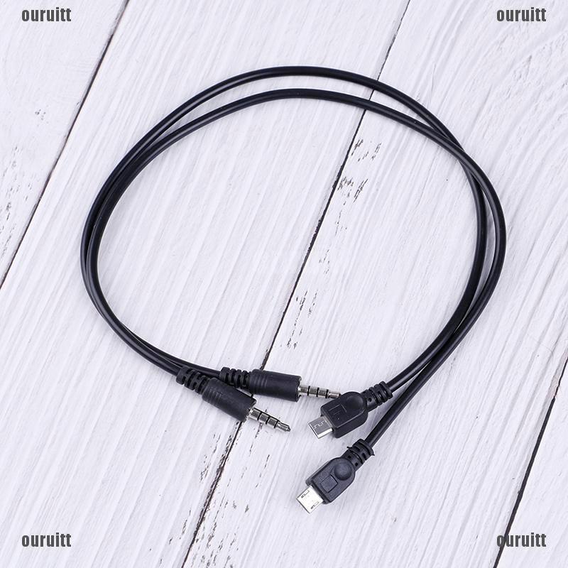 SP 2Pcs 3.5mm stereo male to micro USB male car AUX out cable for ...