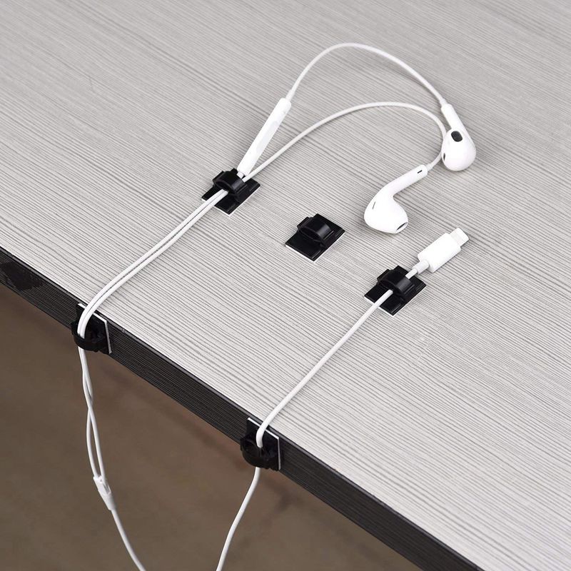 50 pcs. Self Adhesive Cable Clamp Plastic Rectangular Cable Clips Cable ...