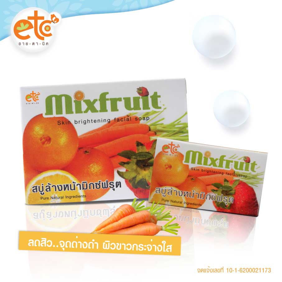 อายตานิค Mixfruit สบู่มิกซ์ฟรุต สบู่ลดสิวสบู่หน้าขาว - eitanic - ThaiPick