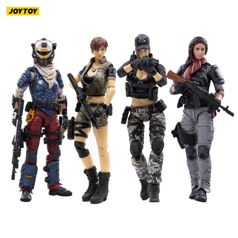 (4 ชิ้น/เซ็ต) JOYTOY 1/18 CF Action Figure ทหารหญิงใน ของเล่นโมเดลเกม ...