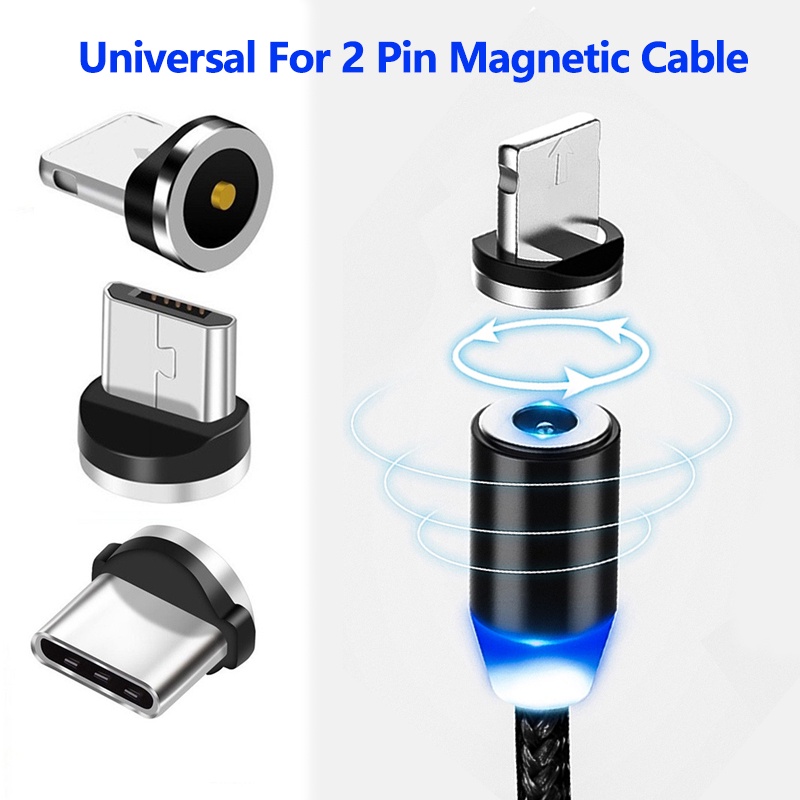 ๑ 6Pcs Magnetic Tips Universal for Round Magnetic Cable Micro USB Type ...