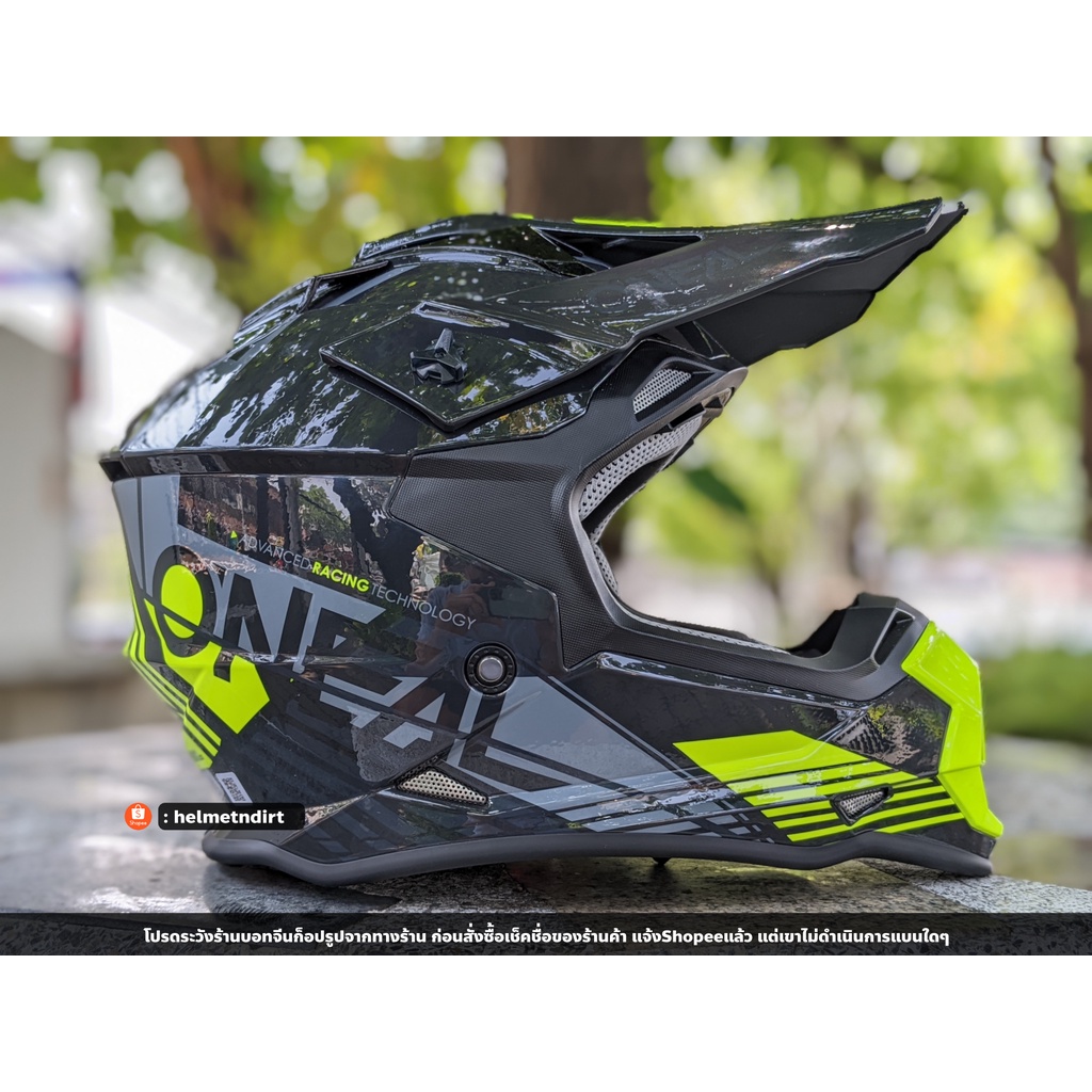 (ส่งฟรี) หมวกวิบาก ONEAL 2Series(2022) RUSH V.22 สีเทาเหลืองนีออน (เงา ...