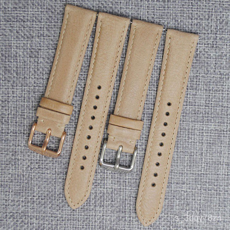 FOSSIL Watch Strap Dark Blue Leather Strap 18mm Female Model Brown Sand ...