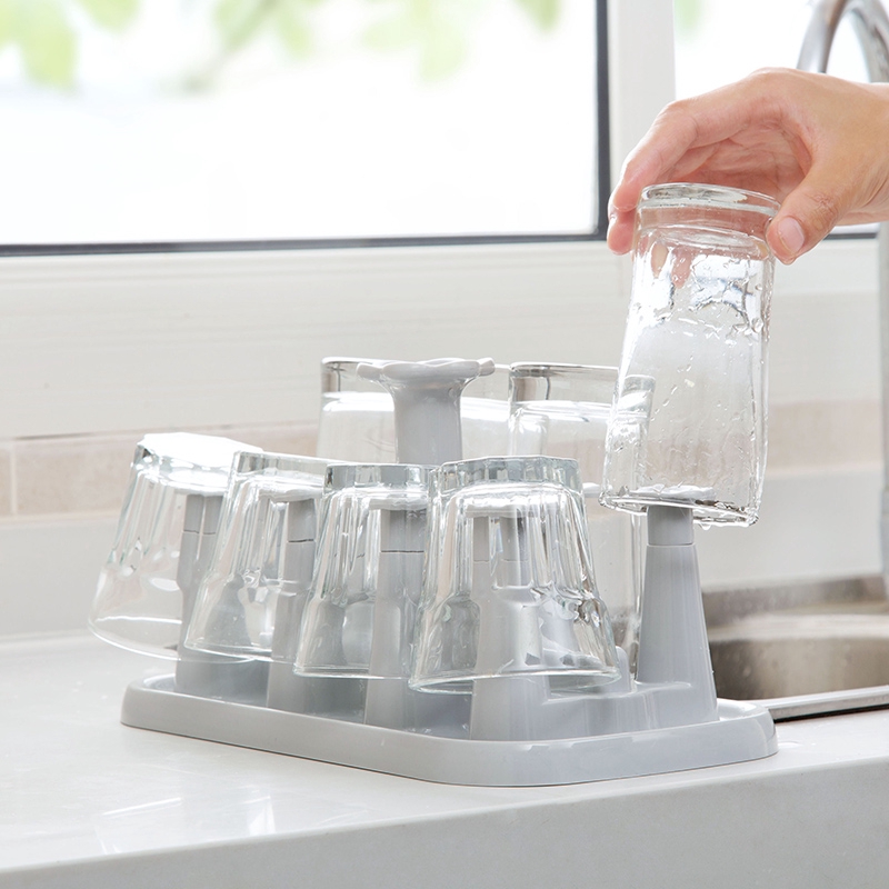 Jenis Bunga Cawan Teh Plastik Rak Simpanan dengan Dulang Pemegang Cawan ...