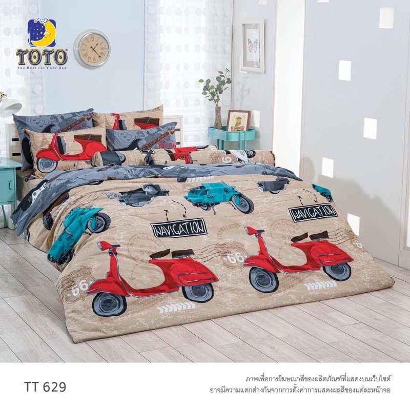 TOTO ชุดผ้านวมเย็บติด 90x97 นิ้ว (ผ้านวมผ้าปู) 6ฟุต 5ฟุต TT629-TT633 ...