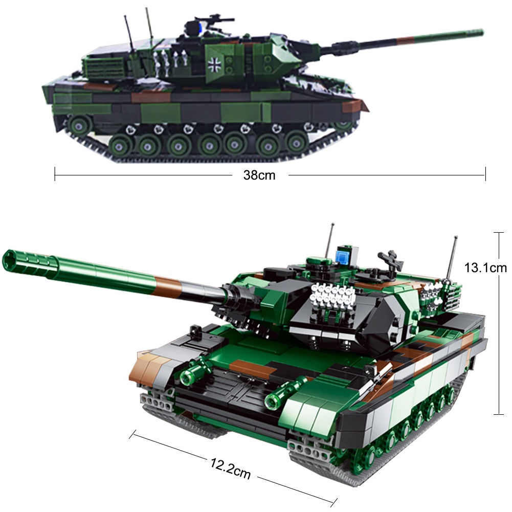 BZDA WW2 Military Tank Series Leopard 2A6 Main Battle Tank Building ...