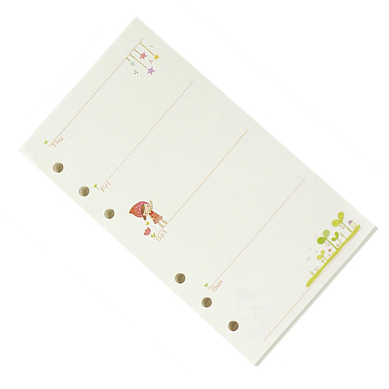 A6 Cute colorful diary refills spiral notebook replace color core loose ...