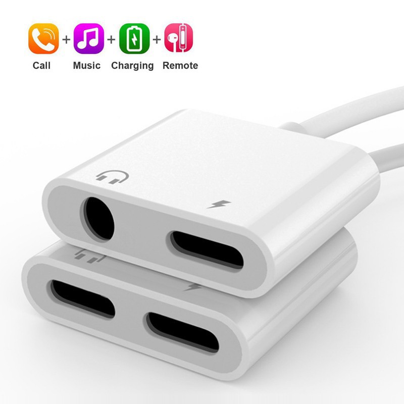 3.5mm U Shape Stereo Splitter Audio to Mic & Headset Jack Plug Adapter ...