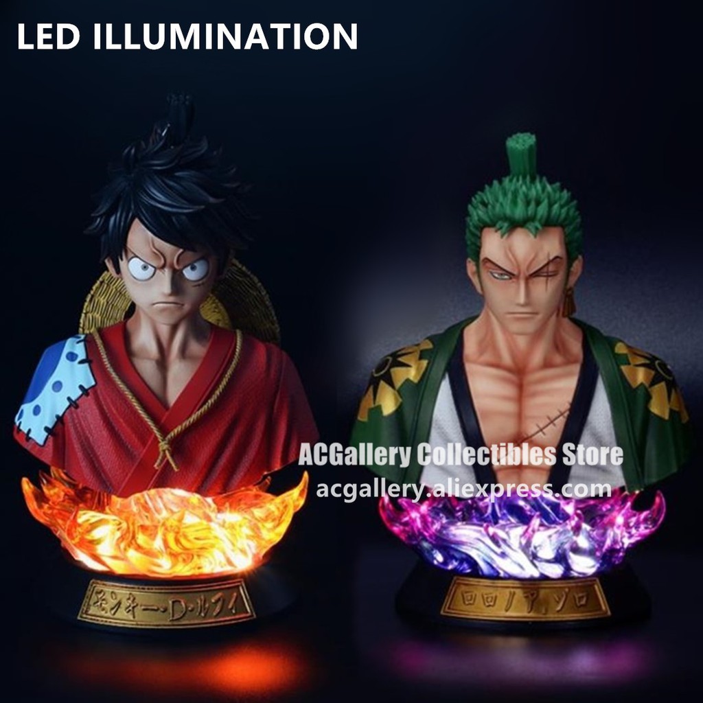 Anime One Piece Figure Roronoa Zoro Luffy Bust PVC Action Toys | Shopee ...