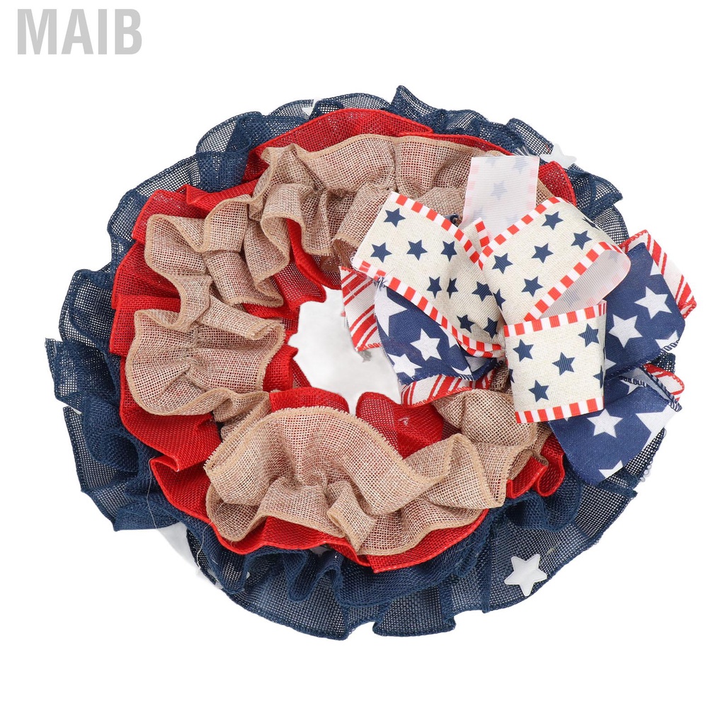 Maib Patriotic Front Door Wreath 13.8in 4th Of July Vivid Colors Wreat ...