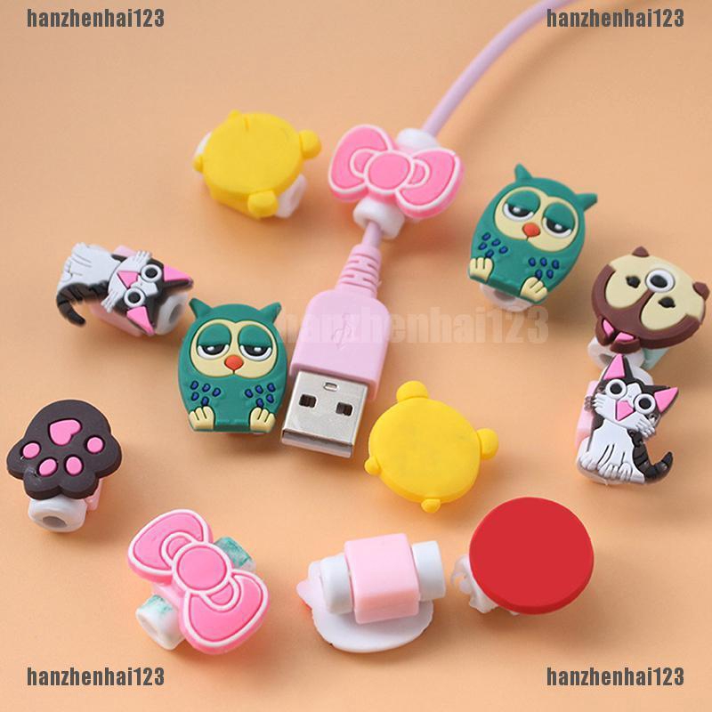 HH♪Cartoon Charging Cable Protector Cute Cord Protection Cover ...