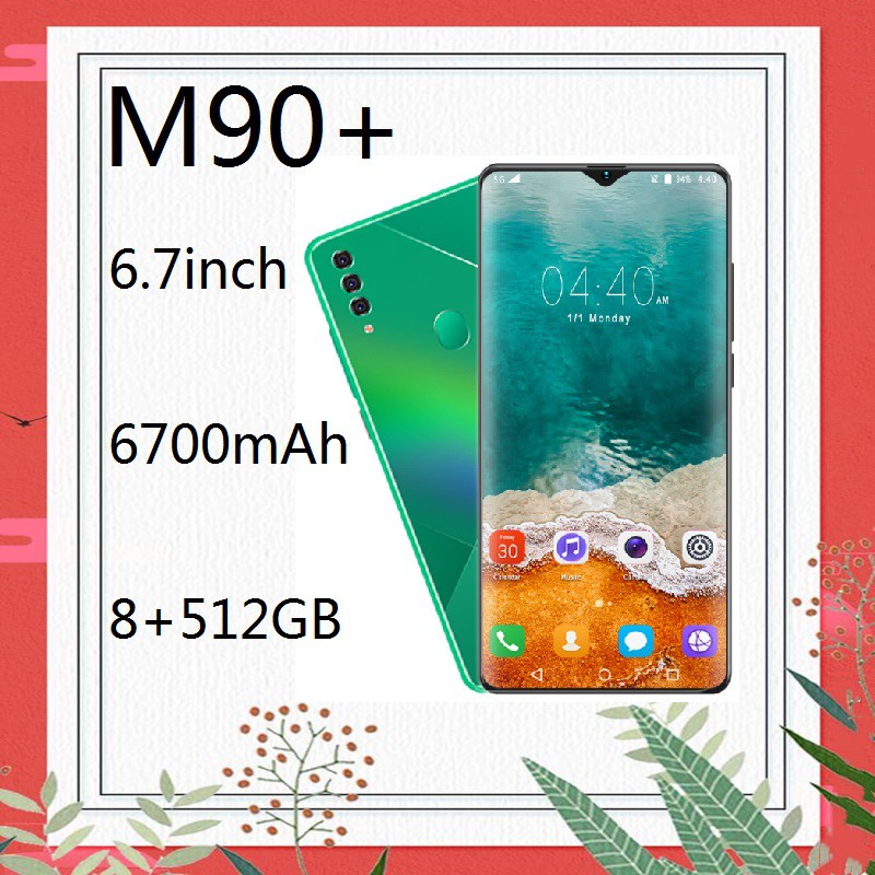 m90 xiaomi M90โทรศัพท์มือถือ phone สมาร์ทโฟนใหม่ หน้าจอที่ใหญ่ขึ้นและ ...