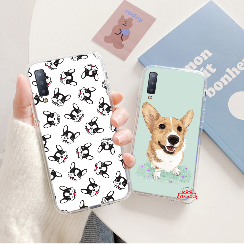 เคสโทรศัพท์มือถือลายการ์ตูนสุนัข Corgi สําหรับ Samsung A5 2017 A6 Plus ...