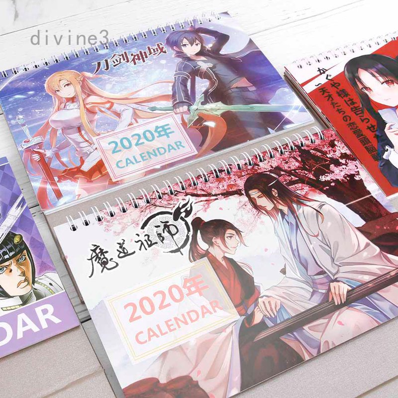 1pc Anime Design 2020 Desk Calendar Table Calendars Daily Schedule ...