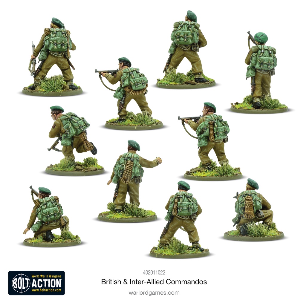 WW2 Miniatures Warlord Games Bolt Action British Commandos - 30 Piece ...