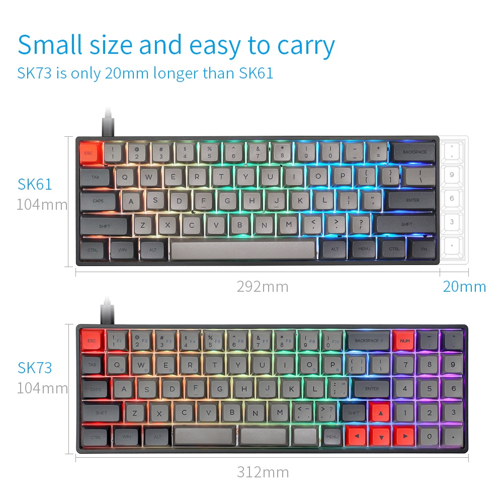 [SKYLOONG] Boutique spot mechanical keyboard 73-key Sk73S supports hot ...