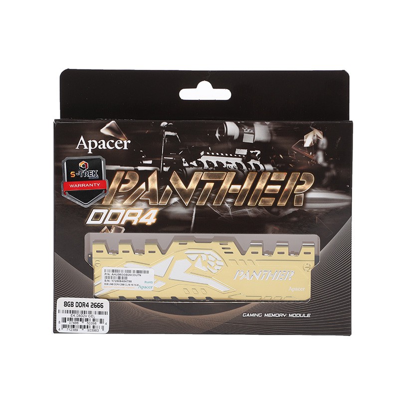 RAM DDR4(2666) 8GB Apacer Panther Silver-Golden - tcgadget_store - ThaiPick