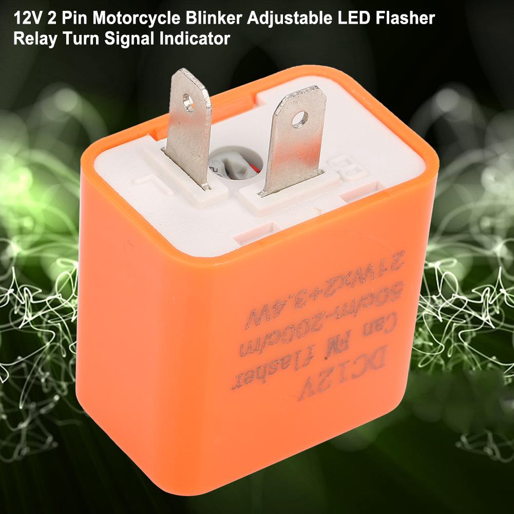 Blinker 2 Indicator Flasher Relay Signal LED Adjustable Motorcycle Turn ...