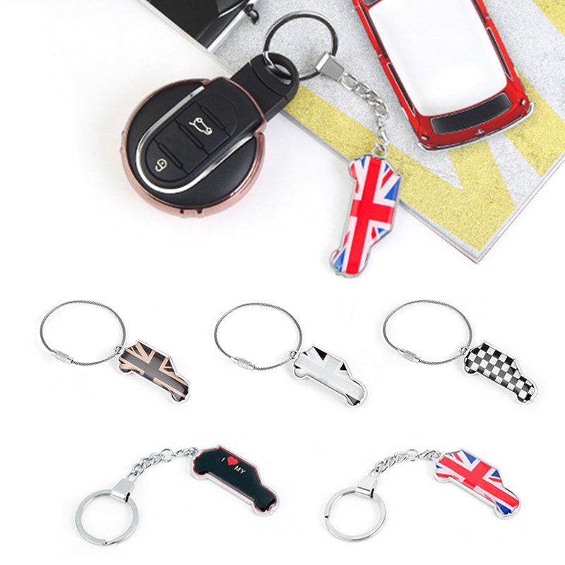 Car Stainless Steel Keychain Key Ring Car Model Pendant For Mini Cooper ...