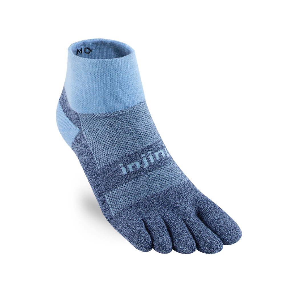 Injinji Mens Trail Mid weight Performance Toe-sock Mini-crew ถุงเท้าเท ...