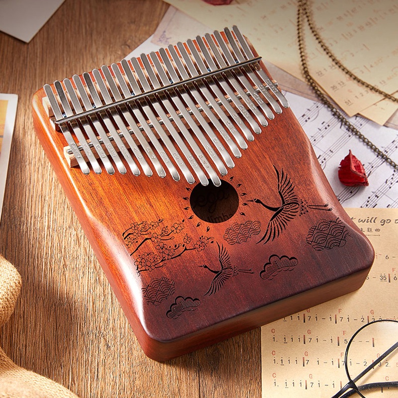 Byla Kalimba 17 Key Thumb Piano Mahogany Wooden Mbira Musical ...